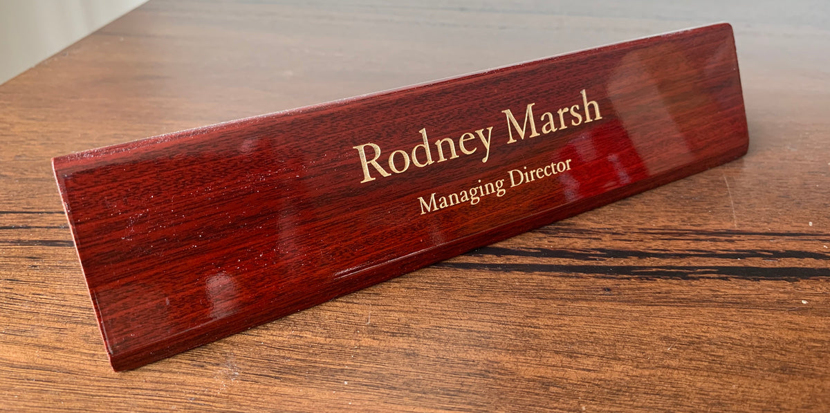 Desk Sign Rosewood – Re Workshop